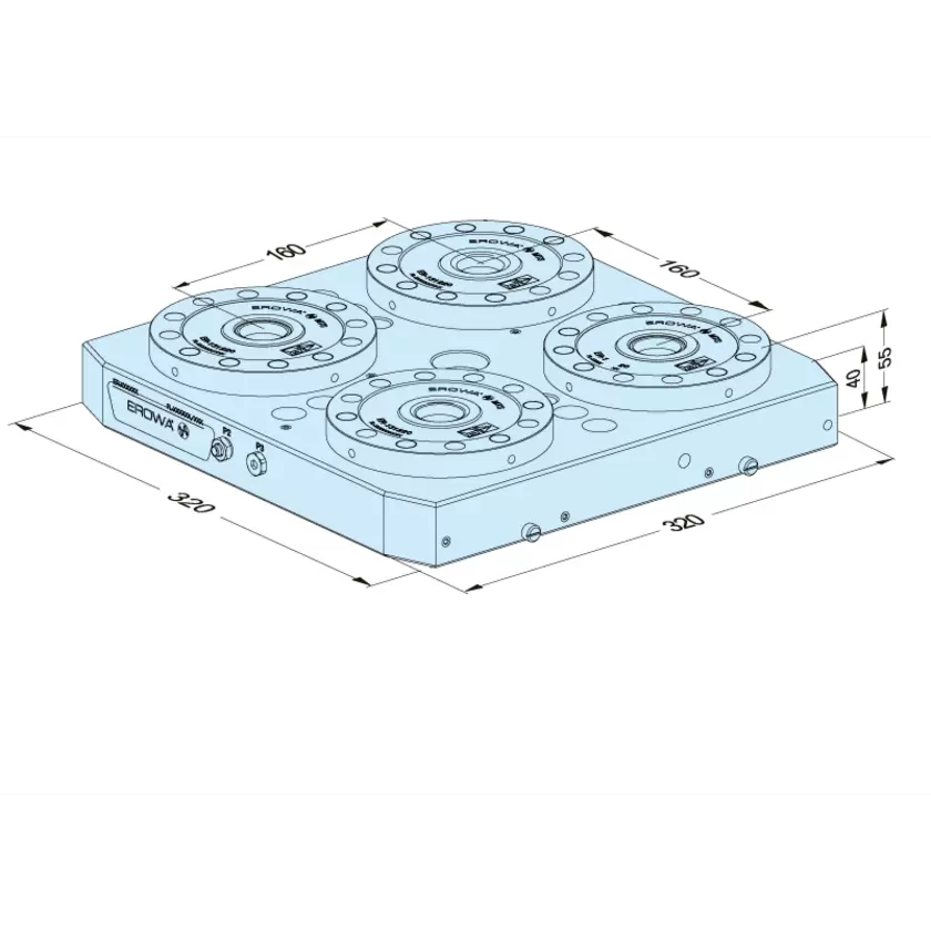 ER-160421 MTS base plate 320 x 320 P | EROWA LTD